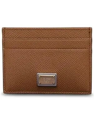 Dolce & Gabbana Calf Leather Card Holder - Brown