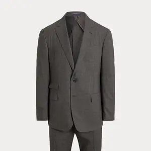 Ralph Lauren Kent Hand-tailored Glen Plaid Wool Suit - Brown