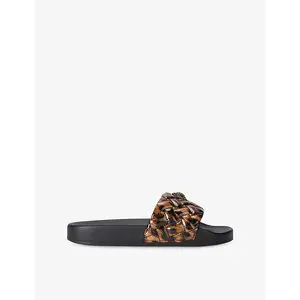 Kurt Geiger Meena Eagle Woven Slides
