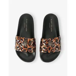 Kurt Geiger Meena Eagle Woven Slides