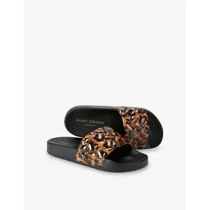 Kurt Geiger Meena Eagle Woven Slides