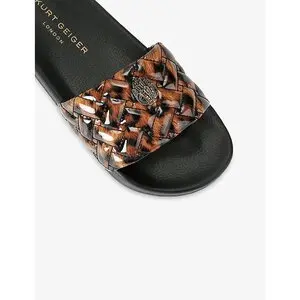 Kurt Geiger Meena Eagle Woven Slides