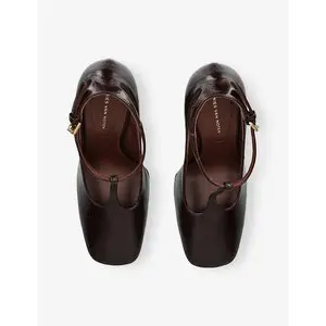 Dries Van Noten Square-toe Leather Wedges