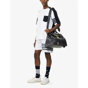 Thom Browne Contrast-panel Oversized Cotton T-shirt