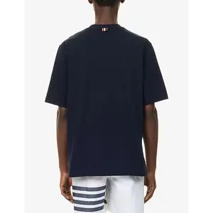 Thom Browne Contrast-panel Oversized Cotton T-shirt