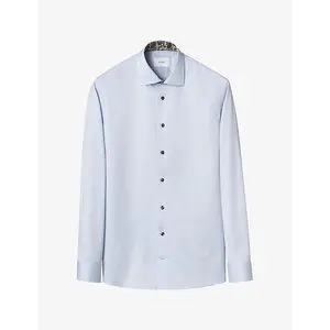 Eton Paisley Signature Twill Contemporary-fit Cotton Shirt - Light Blue