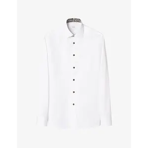 Eton Paisley Signature Twill Contemporary-fit Cotton Shirt - White