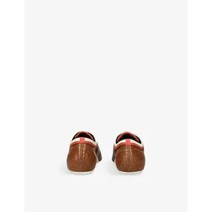 Dries Van Noten Slim Snake-print Leather Trainers