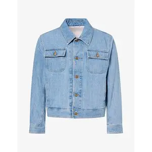 Thom Browne Backstrap Denim Jacket - Light Blue