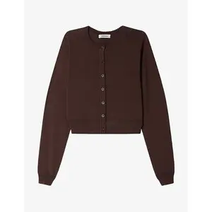 Sandro Fine-knit Cardigan - Brown