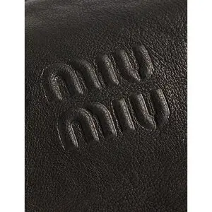 Miu Miu Embossed Logo Round Leather Shoulder Bag
