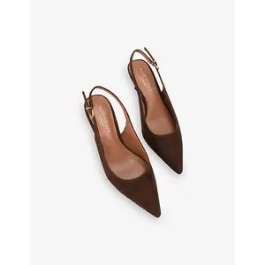 Kurt Geiger Stepney Pointed-toe Leather Slingbacks