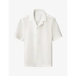 Eton Camp-collar Regular-fit Cotton-seersucker Shirt - White