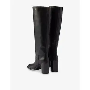 Prada Round-toe Leather Knee-high Boots