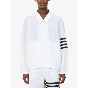 Thom Browne Brand-stripe Relaxed-fit Soft-shell Jacket