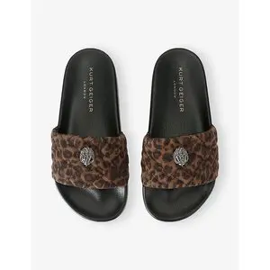 Kurt Geiger Meena Eagle Suede Slides