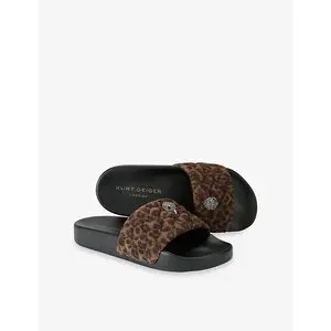 Kurt Geiger Meena Eagle Suede Slides