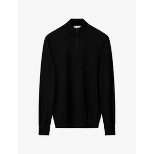 Eton Quarter Zip Knitted Merino-wool Jumper
