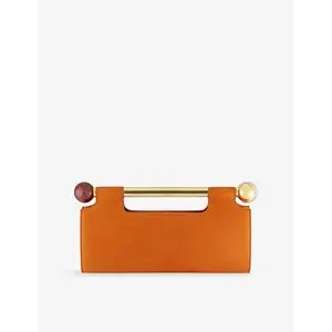 BVLGARI Tubogas Spheres Leather Clutch - Orange