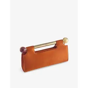 BVLGARI Tubogas Spheres Leather Clutch - Orange