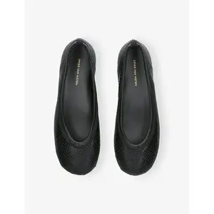 Dries Van Noten Snake-print Leather Ballet Flats