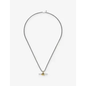 MISSOMA Lucy Williams Chunky Knot T-bar 18ct Gold And Rhodium Plated Brass Necklace - Mixed