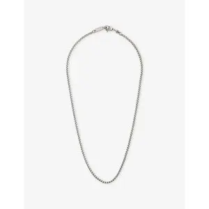 CLOCKS AND COLOURS Rounded Box Chain Stainless-steel Necklace - Silver