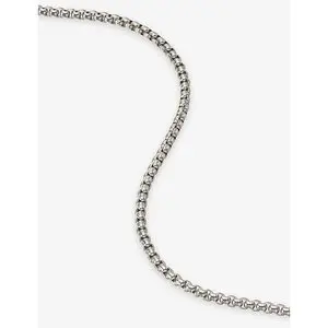 CLOCKS AND COLOURS Rounded Box Chain Stainless-steel Necklace
