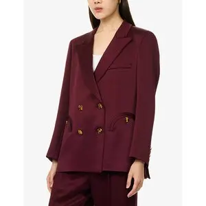 BLAZÉ MILANO Everynight Double-breasted Satin Blazer