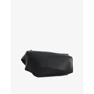 Loewe Puzzle Featherlight Sling Leather Crossbody Bag - Black