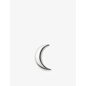 MISSOMA Moon 9ct White Gold Flat Back Stud Earring