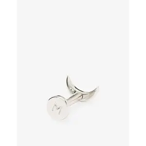 MISSOMA Moon 9ct White Gold Flat Back Stud Earring