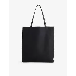VALESQUE Thea Logo-plaque Woven Shoulder Bag - Black