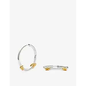 MISSOMA Lucy Williams Medium Knot 18ct Gold And Silver Plated Brass Hoop Earrings - Mixed