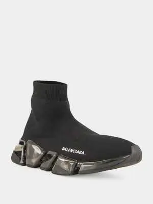 Balenciaga Speed 2.0 Full Clear Sole Recycled Knit Sneaker - Black