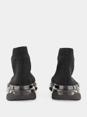 Balenciaga Speed 2.0 Full Clear Sole Recycled Knit Sneaker - Black