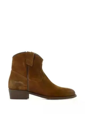 VIA ROMA 15 Suede Ankle Boots - Brown
