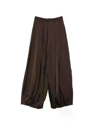 Viktor & Rolf Pleated Concealed-fastening Palazzo Pants - Brown