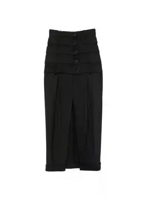 Viktor & Rolf Multi-layered Buttoned Maxi Skirt