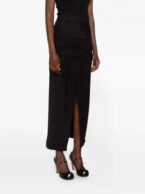 Viktor & Rolf Multi-layered Buttoned Maxi Skirt