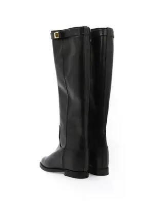 VIA ROMA 15 Buckled Leather Boots