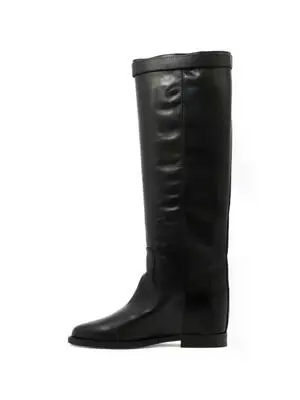VIA ROMA 15 Buckled Leather Boots