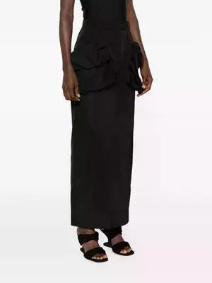 Viktor & Rolf Pleated-pocket Maxi Skirt
