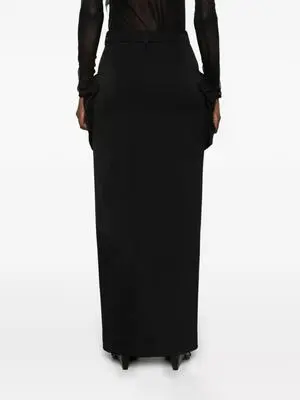 Viktor & Rolf Pleated-pocket Pencil Maxi Skirt