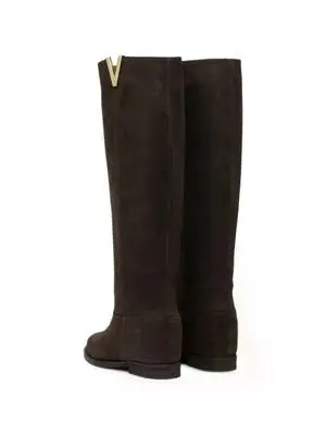 VIA ROMA 15 Logo-plaque Leather Boots