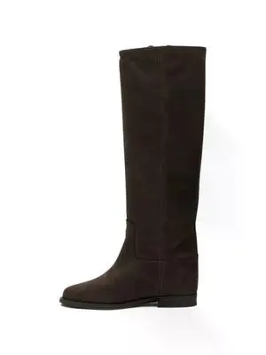 VIA ROMA 15 Logo-plaque Leather Boots