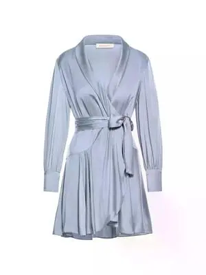 Zimmermann Silk Wrap Mini Dress