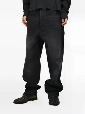 ASKYURSELF Cross-patch Distressed Jeans
