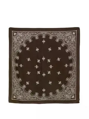 Destin Paisley-print Bandana Scarf - Brown