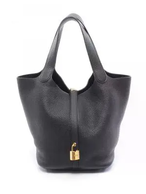 Hermès 2022 Clemence Picotin Lock 22 Handbag - Black